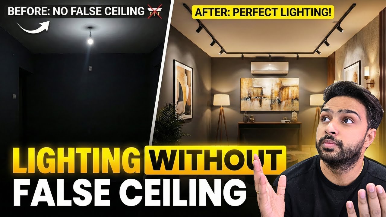 Lights Without False Ceiling | Ceiling Light Without POP | Profile Lights