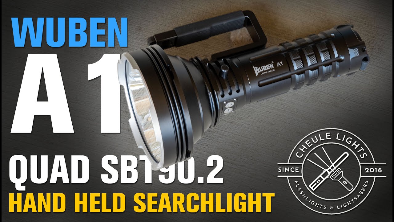 Wuben A1 Full Review - 20,000 lumen quad SBT90.2 searchlight! - 21700 ...