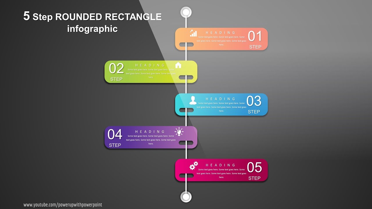 19.Create 5 Step RECTANGULAR infographic|PowerPoint Presentation|Graphic Design|Free Template