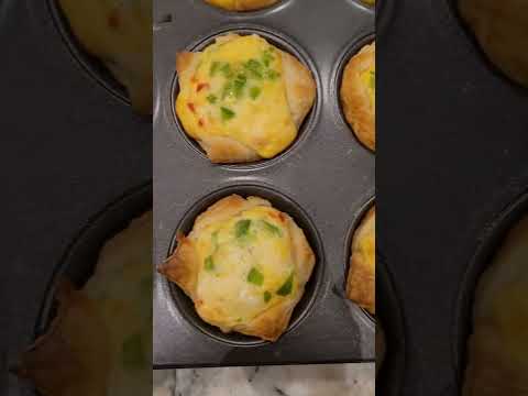 ❤️Quick & Delicious Puff Pastry Egg Cups #breakfast #easyrecipe #puffpastryidea #breakfastideas