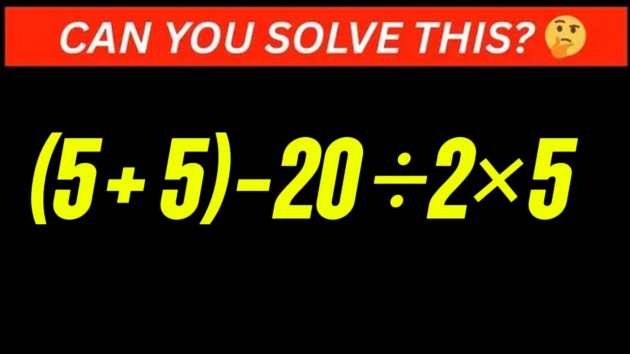 99% FAIL this Simple Math Equation 