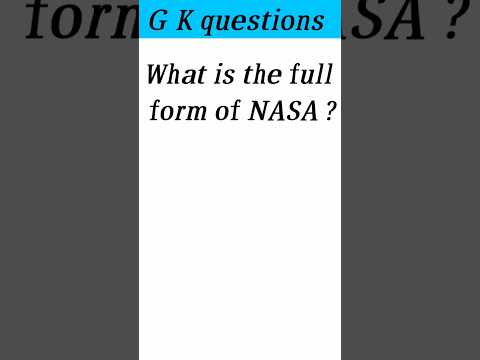 What is the full form of NASA and Isro || Genius army || #shorts #gk #nasa #isro