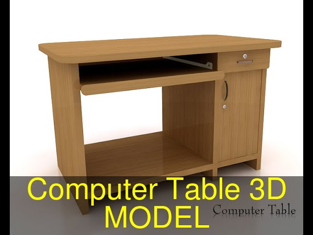 Computer Desk One 3D Model - FlatPyramid