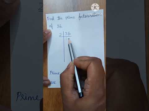 Prime Factorization Of 36 - Maths / Division Method / Factors And Multiples / 🖋🖋🖋