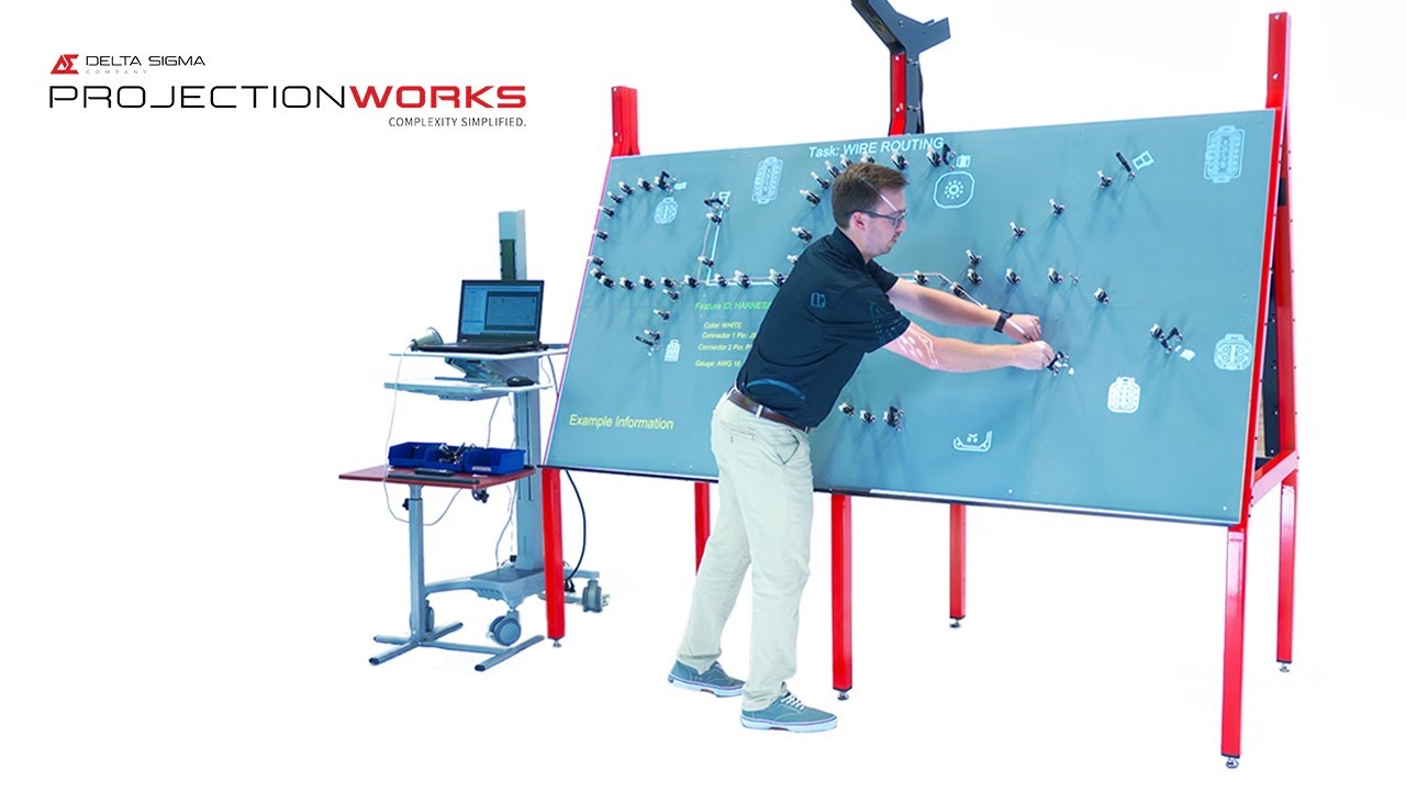 Projected Work Instructions for Electrical Wire Harnesses