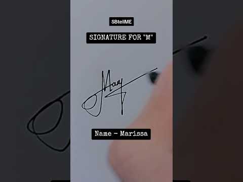 Signature for M | Marissa | SBtellME Calligraphy and Handwriting #shorts