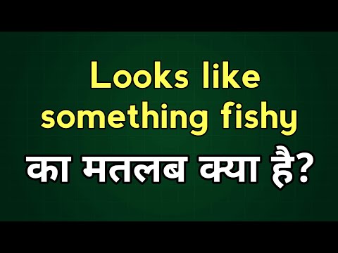 Looks like something fishy Meaning in hindi