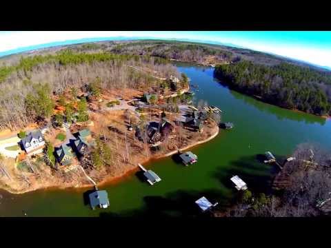 224 Serenity Bay Aerial Video Lake Keowee Waterfront Home Mike Matt Roach Top Guns Realty