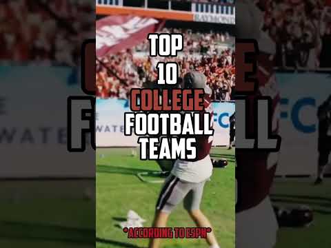 Top ten college football teams (according to ESPN)