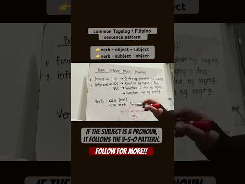 Common Tagalog / Filipino Sentence Pattern #speaktagalog #filipino #filipinolanguage