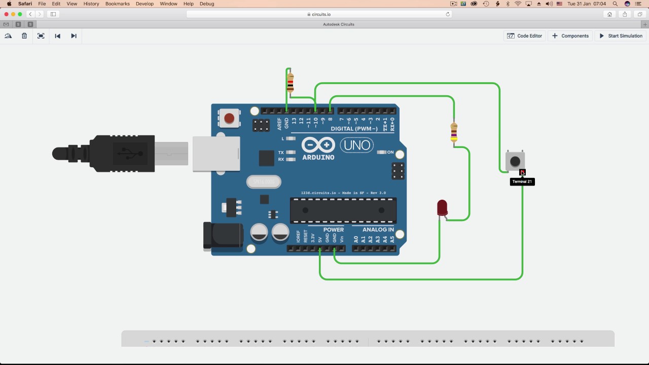 Arduino Tutorial #2-Digital Inputs-Circuit Explanation