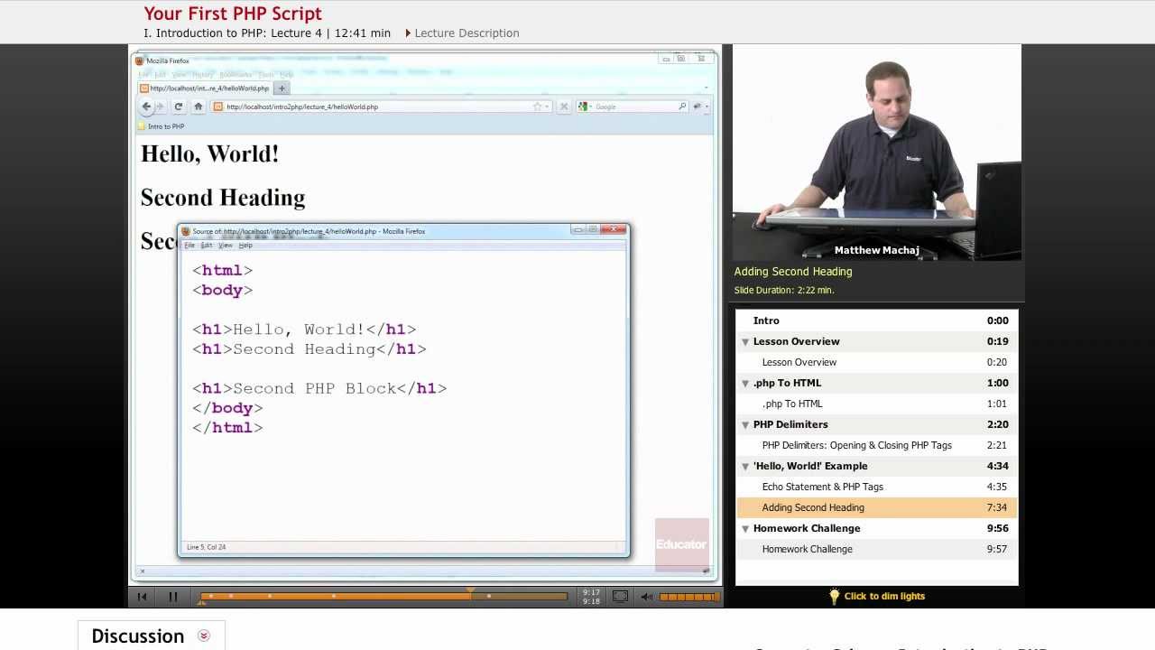 PHP - First Script (Hello World)