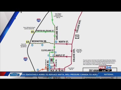 Razorback Football Game Day Traffic Flow (Fox 24)