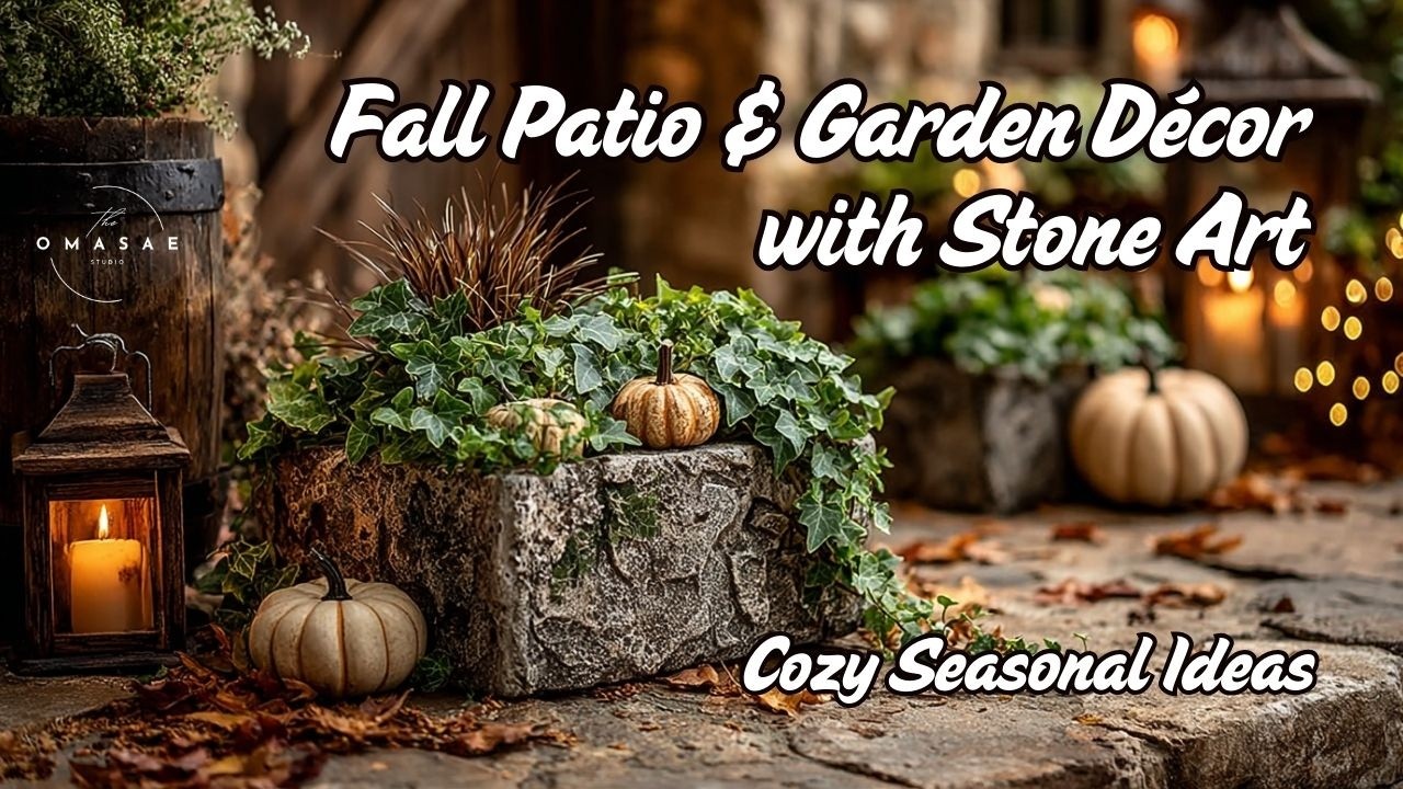 Fall Patio & Garden Décor with Stone Art | Cozy Seasonal Ideas 🍂