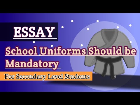 School uniforms should be mandatory || Essay for class VIII || Studies n Studies