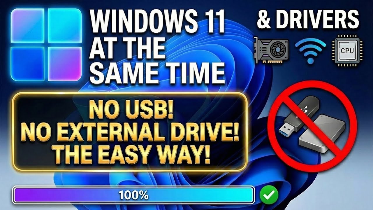 Install Windows & Drivers at the Same Time Using WinNTSetup (No USB & External Drive)