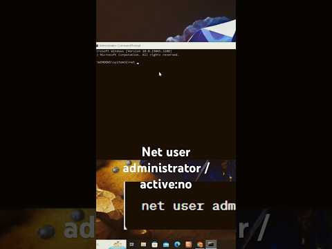 How to disable the administrator account using the command prompt