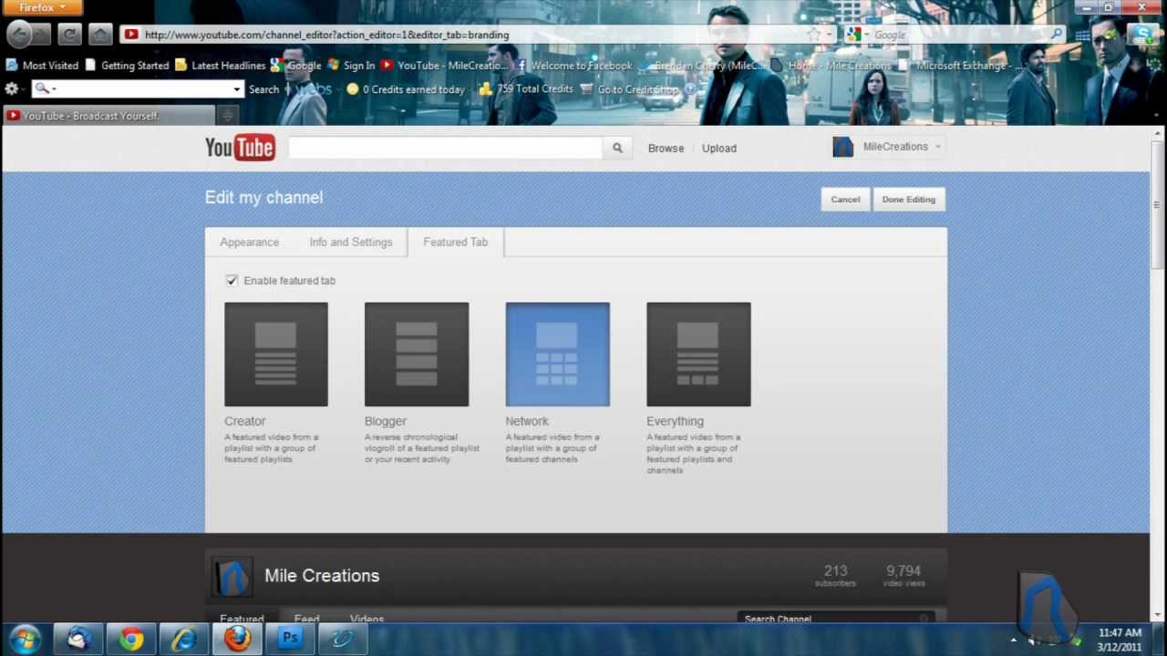 YouTube/Channel Design/Layout Overview/Tutorial (December 2011)
