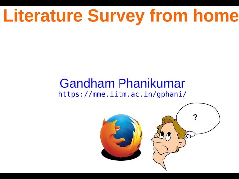 Literature Survey from Home