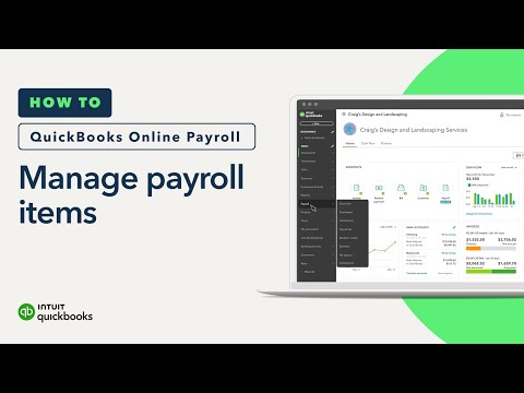 How to manage payroll items in QuickBooks Online Payroll