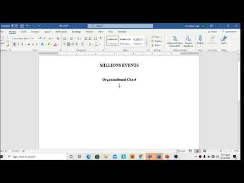 How to create an Organizational chart in Word