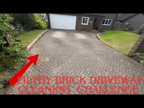 FULL PRESSURE WASH on a Filthy Drive #drivewaycleaning #amsr #patiocleaning