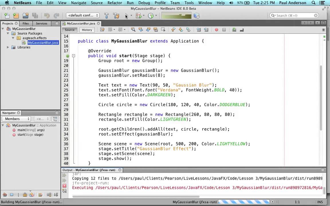 Use BoxBlur, GaussianBlur, and MotionBlur JavaFX 3.2