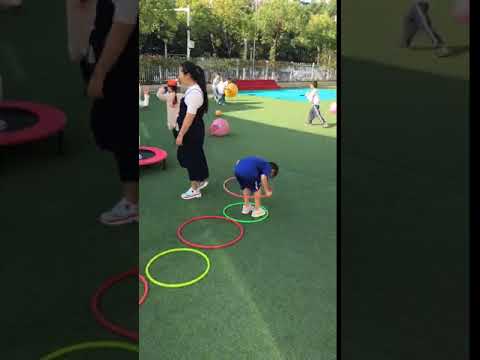 Outdoor Game In A Chinese Kindergarten