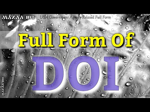 Full Form of DOI | DOI full form | full form DOI | DOI means | DOI Stands for | DOI फुल फॉर्म | #DOI
