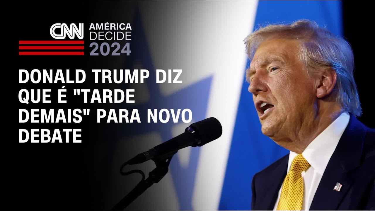 Donald Trump diz que é “tarde demais“ para outro debate com Kamala ...