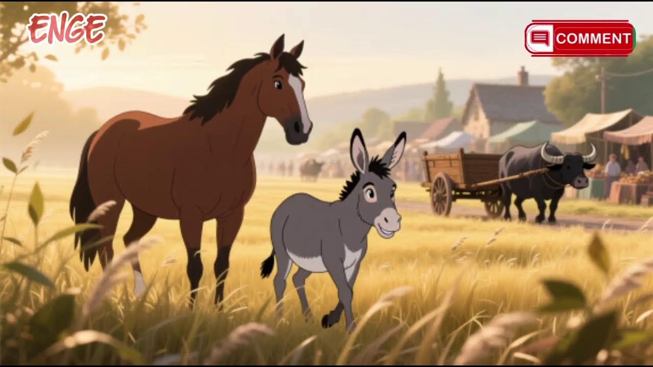 🐴 Dongeng Fabel Kuda dan Keledai | Kisah Tentang Kerendahan Hati & Persahabatan
