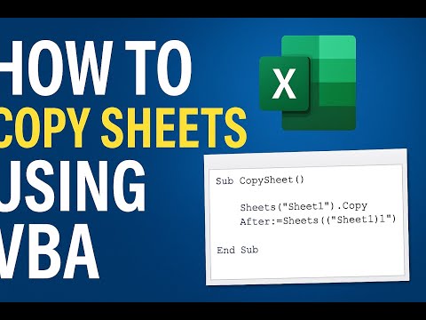 How to Copy Excel Sheets with VBA Made Easy!