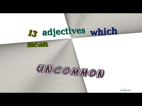 uncommon - 15 adjectives having the meaning of uncommon (sentence examples)