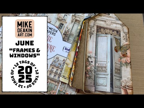 "Frames & Windows" June Mixed Media Art Tag