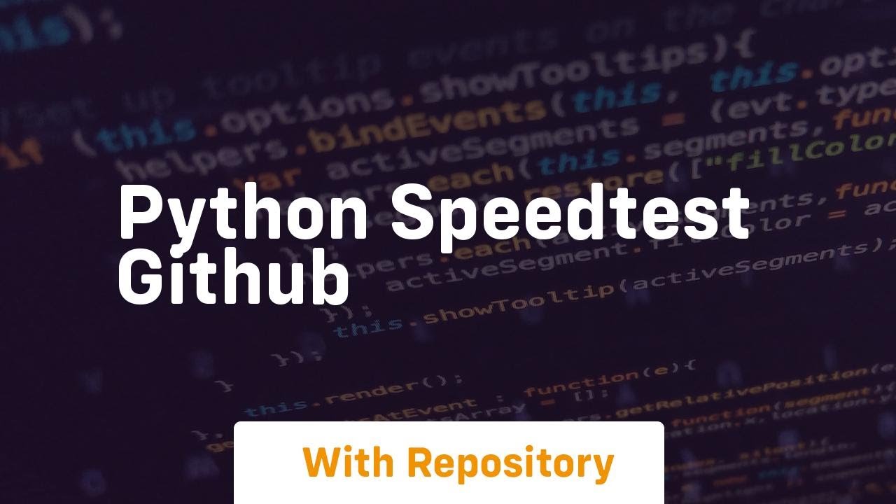 python speedtest github