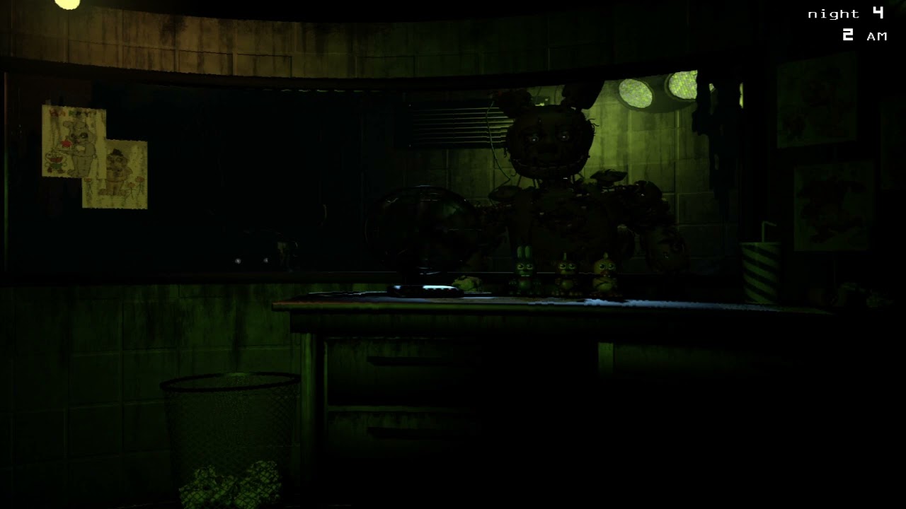 Springtrap And Phantom Mangle Chilling At The Window In Fnaf 3