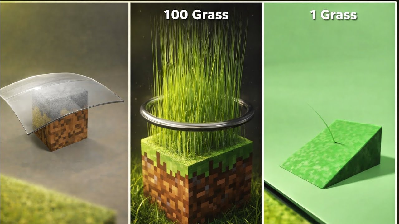 Blender physics simulation4K  90FPS | 3D simulation | viral video and 1 grass to 10000 grass Amezing