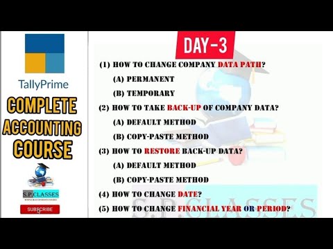 #Day 3 how to change data path | how to take backup | how to restore tally data in tally prime