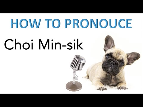 How to pronounce: Choi Min-sik 최민식 (actor)