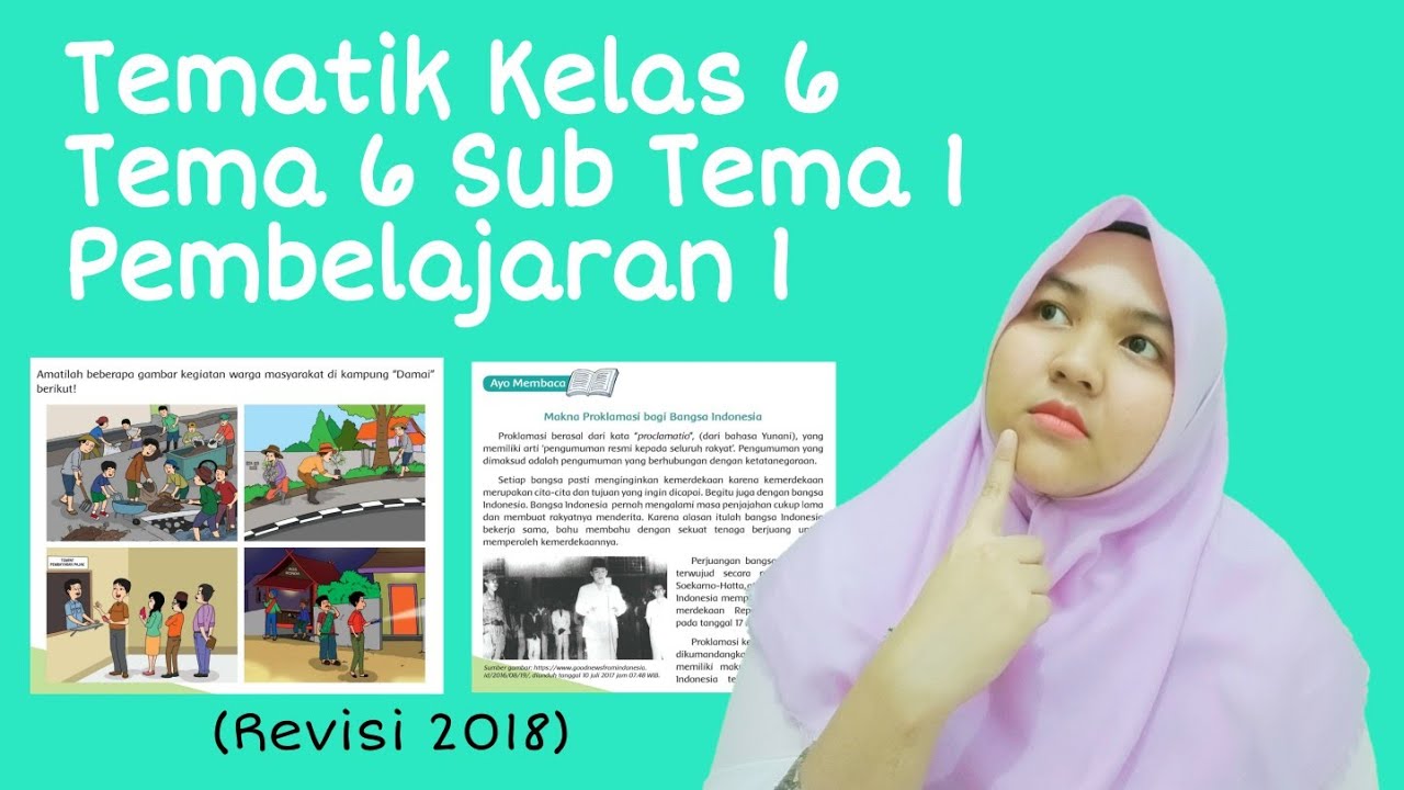 Tematik Kelas VI Tema 6 Sub Tema 1 Pembelajaran 1 (Revisi 2018)