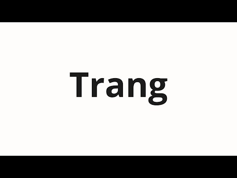 How to pronounce Trang