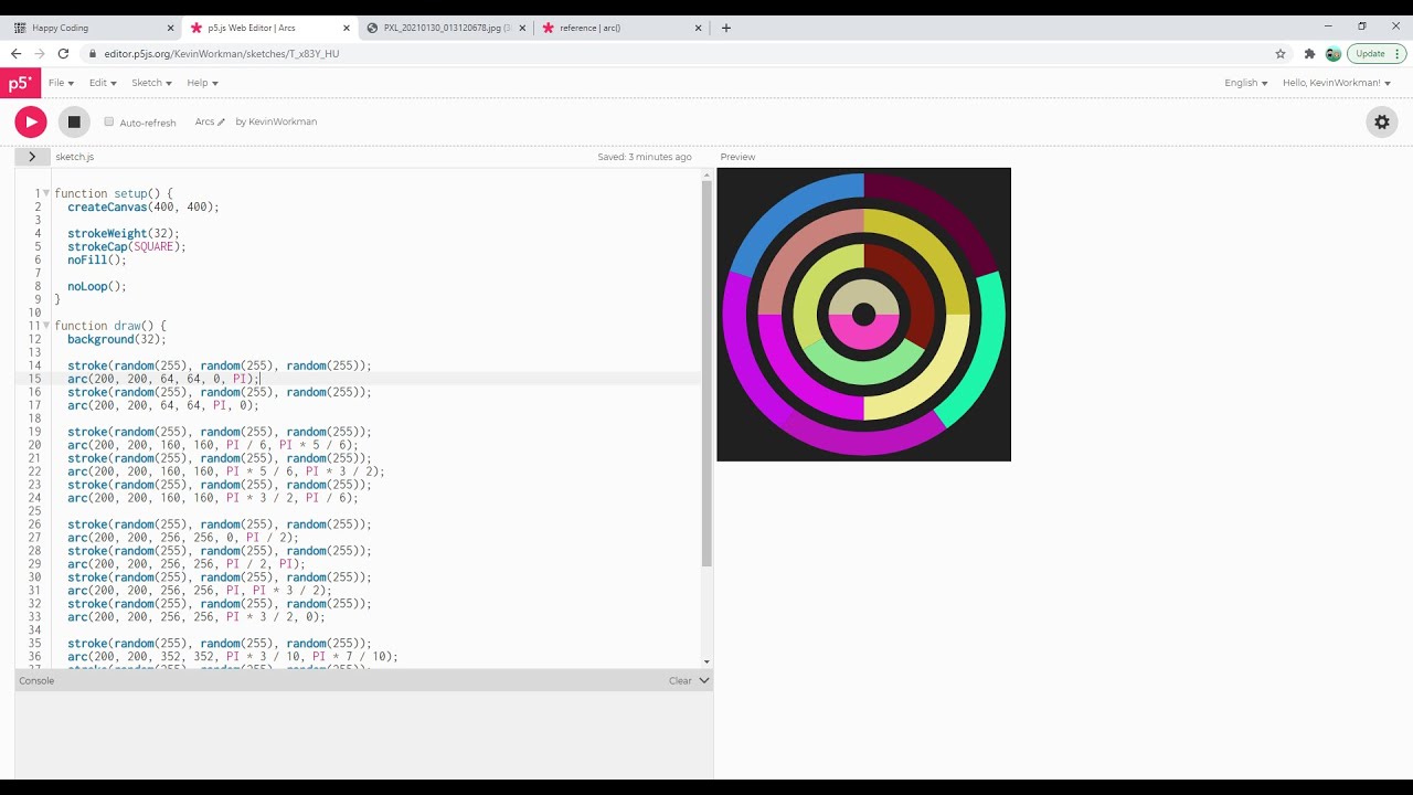 Arcs - p5.js Let's Code