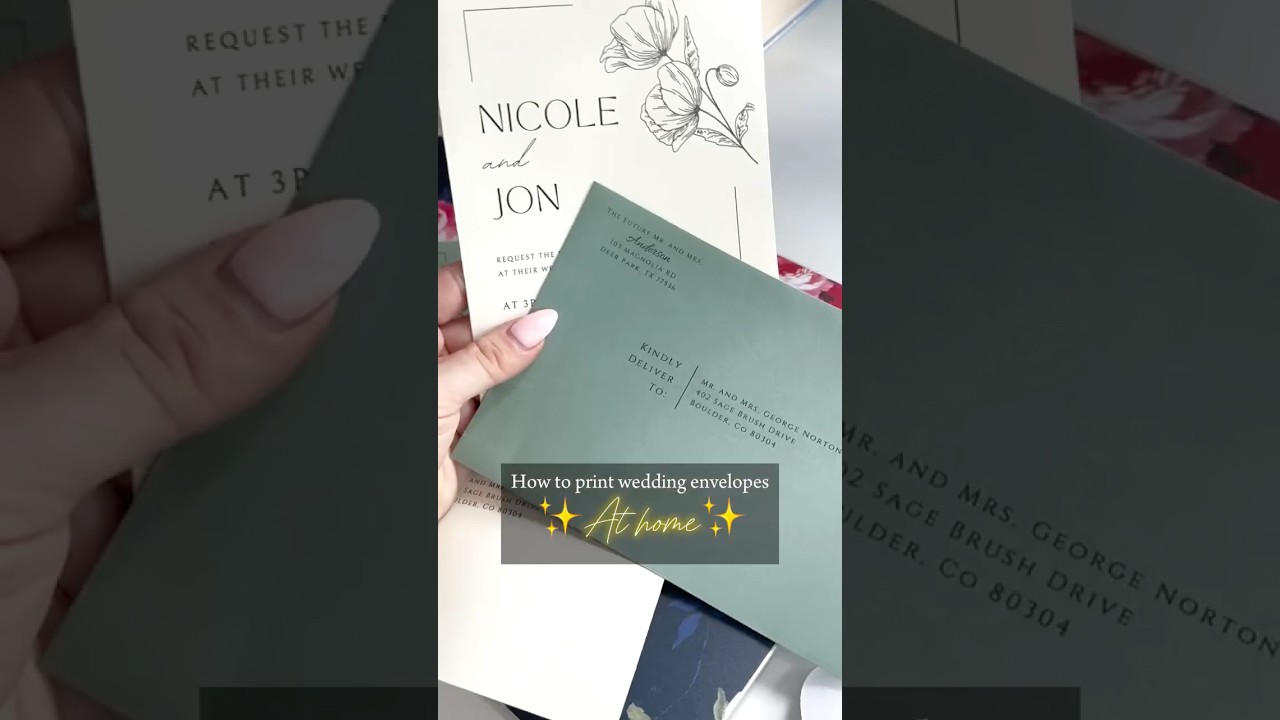 Use Canva to PRINT wedding envelopes at home