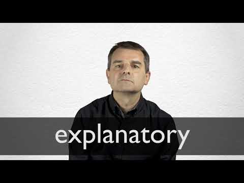 EXPLANATORY definition and meaning | Collins English Dictionary
