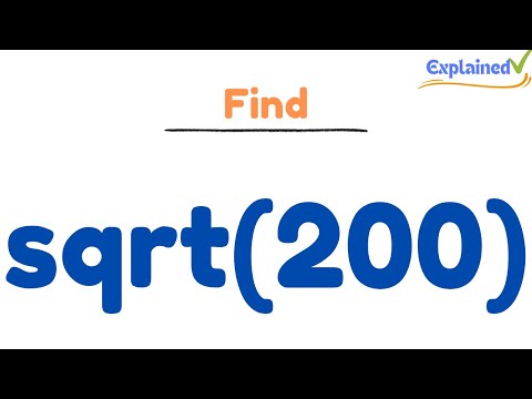 sqrt(200), square root of 200 simplify