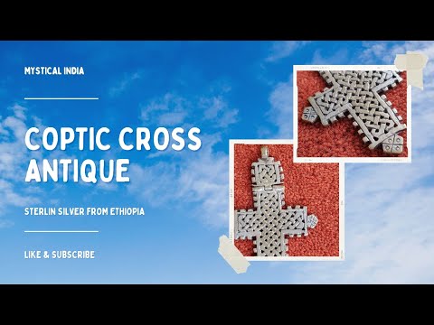 Rare antique Coptic Cross in silver, ethiopia