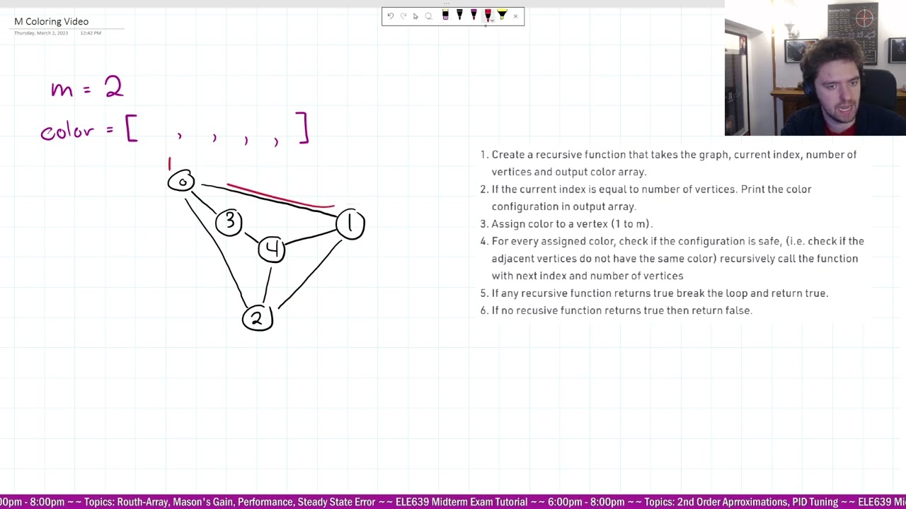 m-Coloring Problem - Algorithm Example