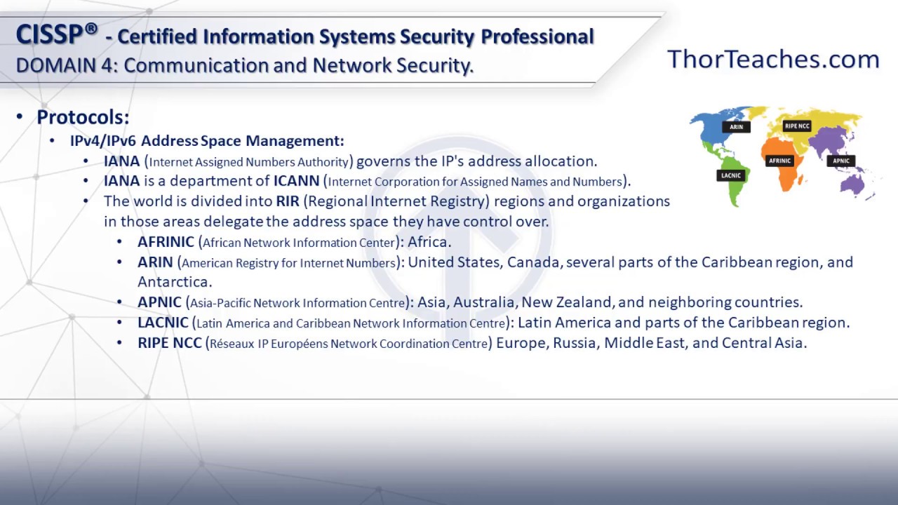 CISSP Domain 4: Communication and Network Security - IP addresses and ...