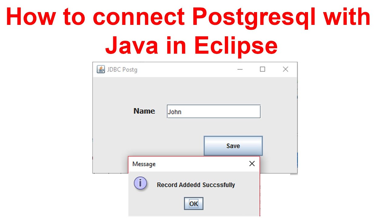 How to connect postgresql with java in eclipse