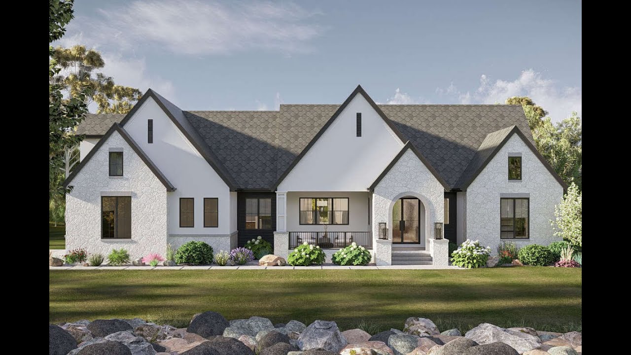Modern Transitional Virtual Walkthrough | Plan 963-01225